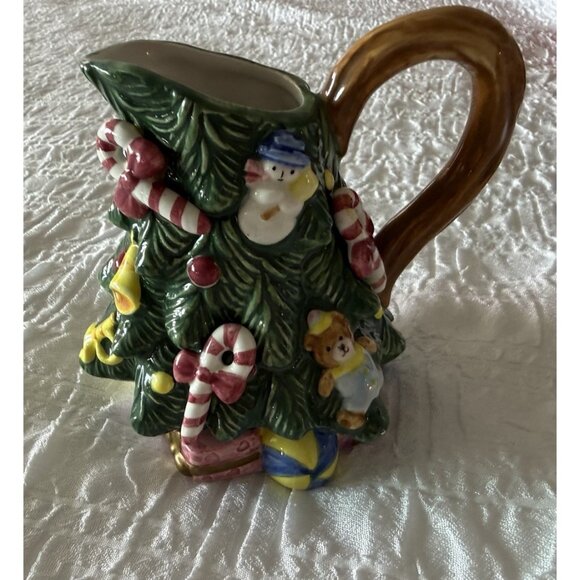 Dining | Vtg Yule Tree Creamer Omnibus Fitz Floyd 1992 Candy Canes ...